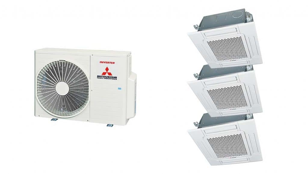 Multisplit Klimaanlage mit 3 Innengeräten zum selbst einbauen