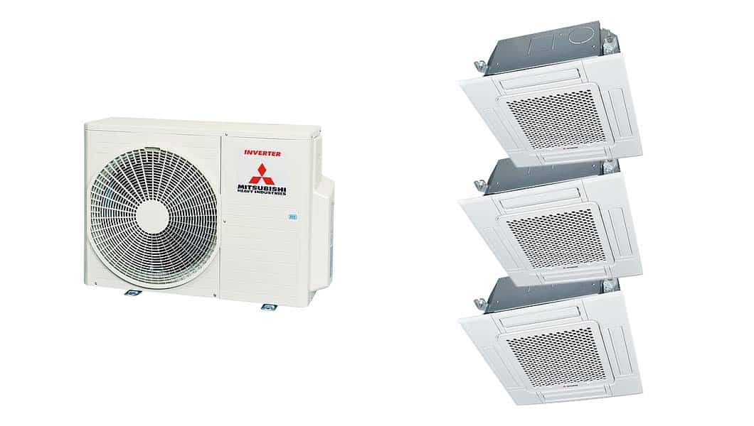 Split Klimaanlage 3 Innengeräte Mit Montage